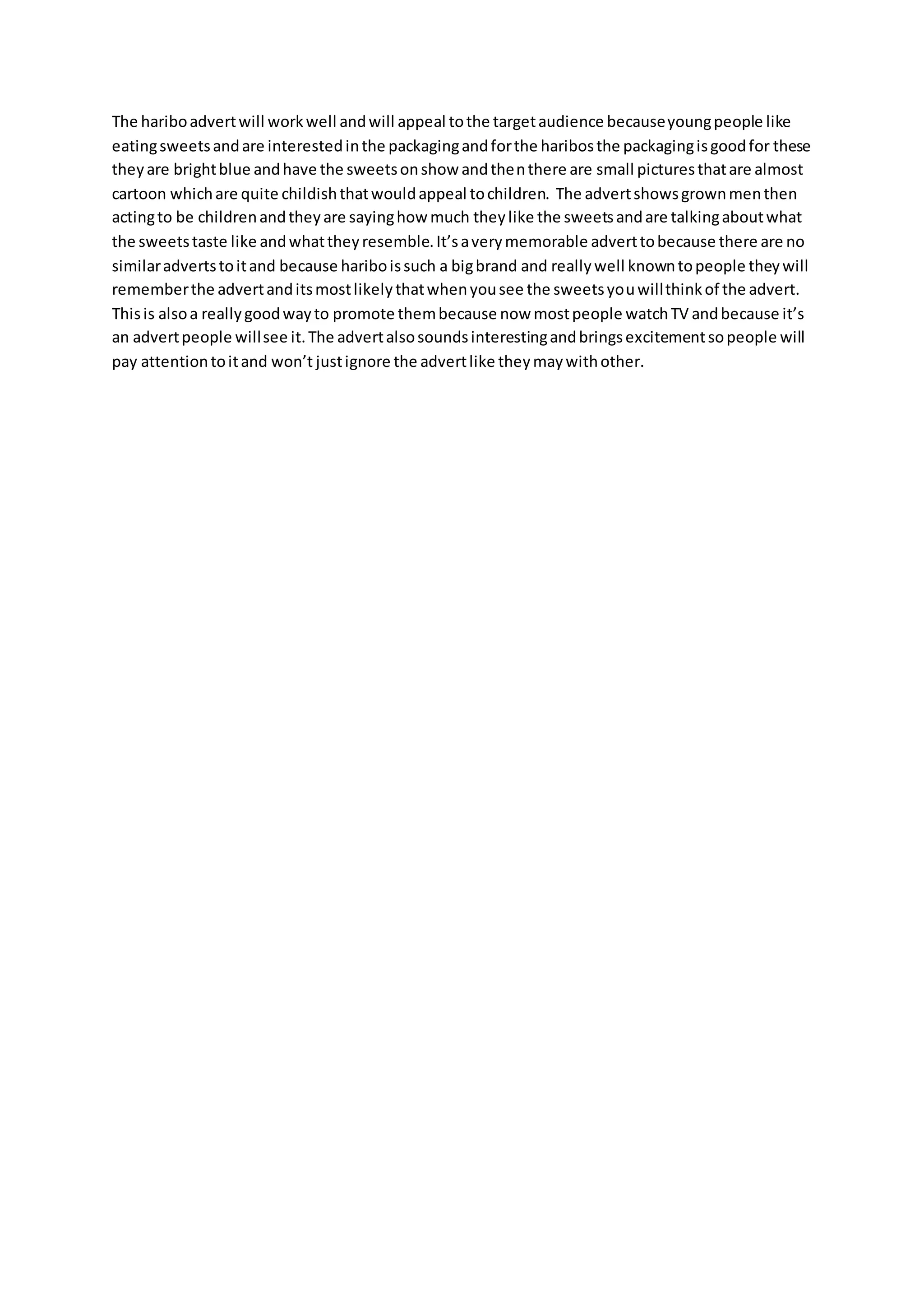 Haribo advert | DOCX