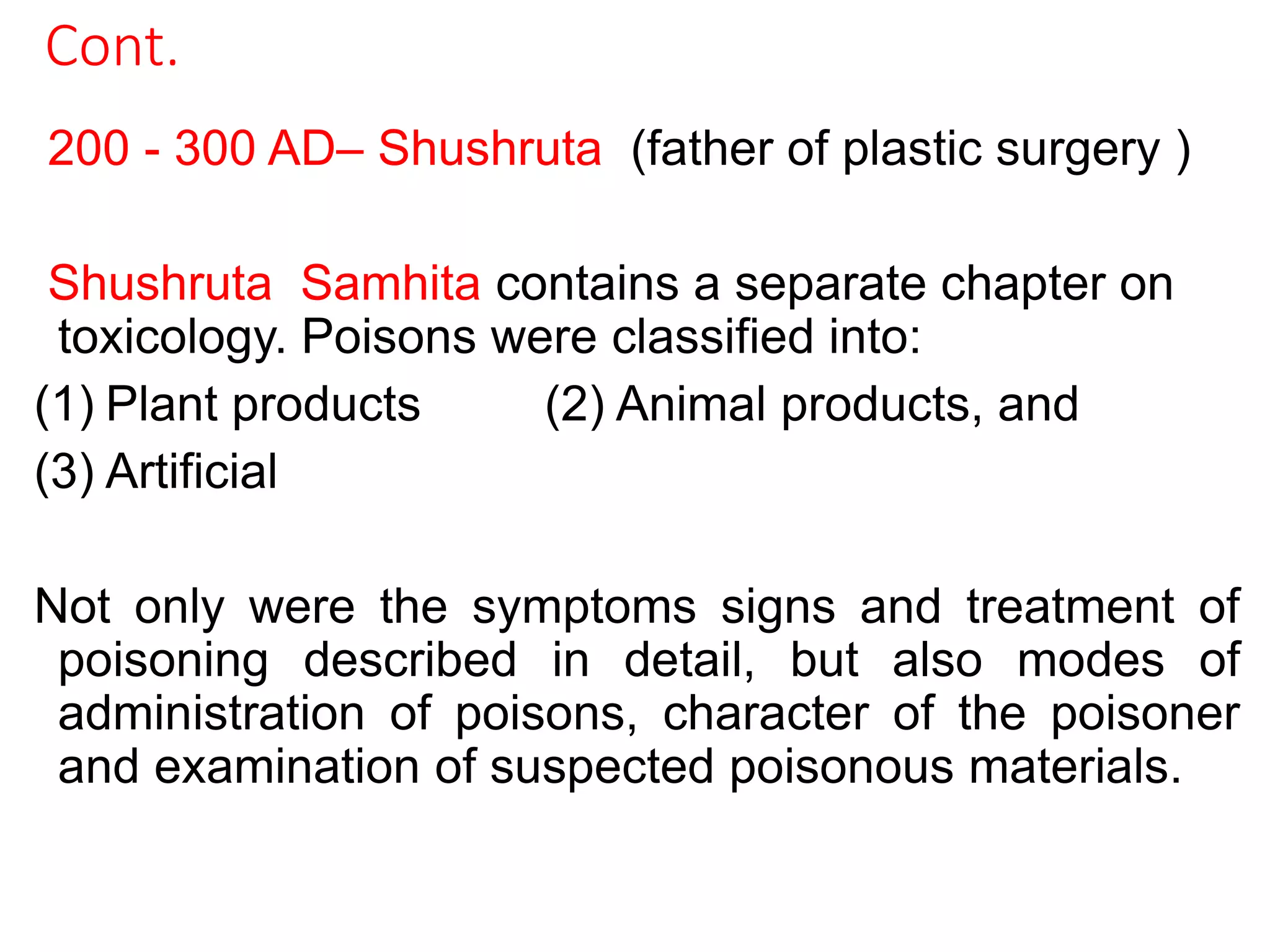 History of forensic medicine . Dr. Haricharan MD RIMS Imphal . MBBS ...