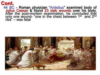 History of forensic medicine . Dr. Haricharan MD RIMS Imphal . MBBS ...