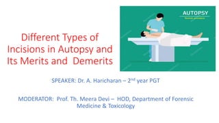 Presentation autopsy incisions-.pptx. Dr. Haricharan MD RIMS Imphal ...