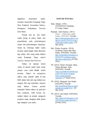 Hari Haryanto - Cerita Dibalik Jam Sunda | PDF