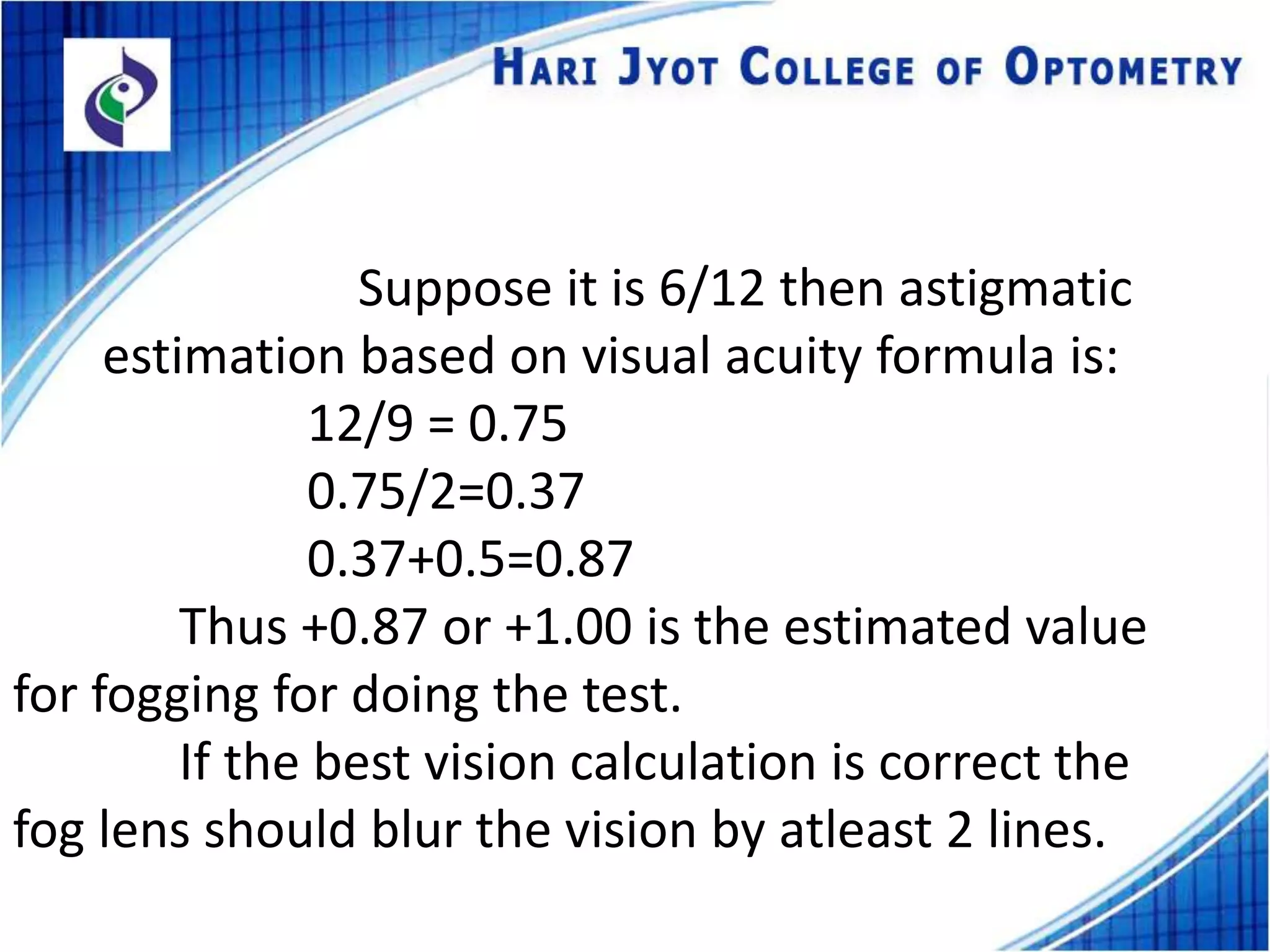 Astigmatic fan | PPTX