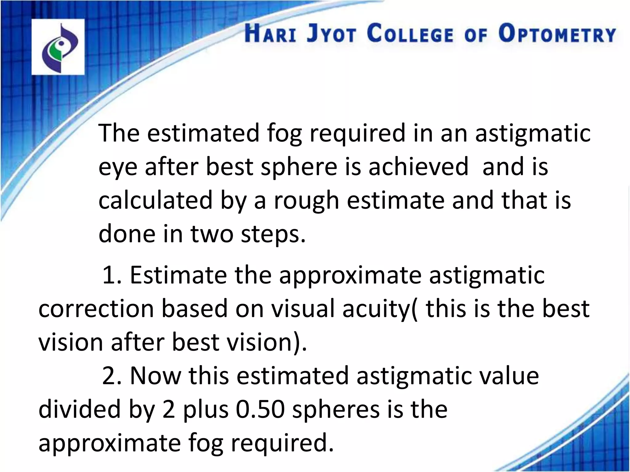 Astigmatic fan | PPTX