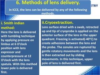 Intracapsular Cataract extraction | PPTX