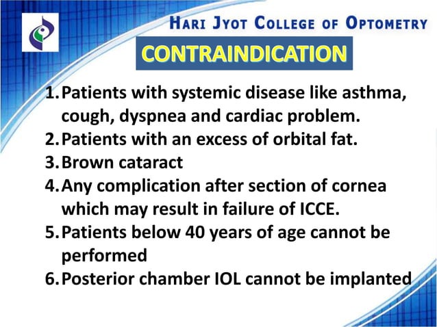 Intracapsular Cataract extraction | PPT