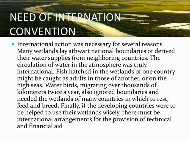 ramsar convention on wetland | PPTX