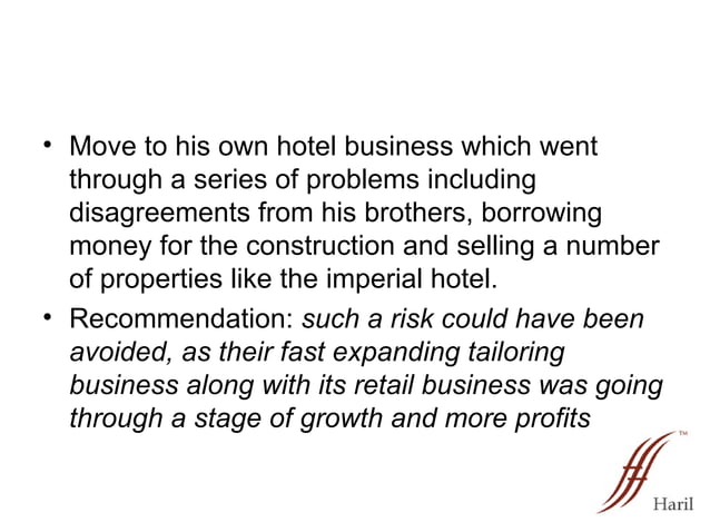 Harilela Case Study | PPT