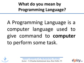 Introduction to Programming Language using C | PPT