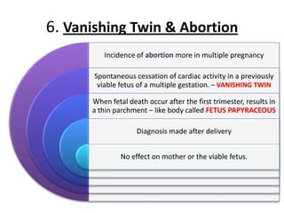 Multiple Pregnancy - Diagnosis ,Clinical Features & Complications | PPTX