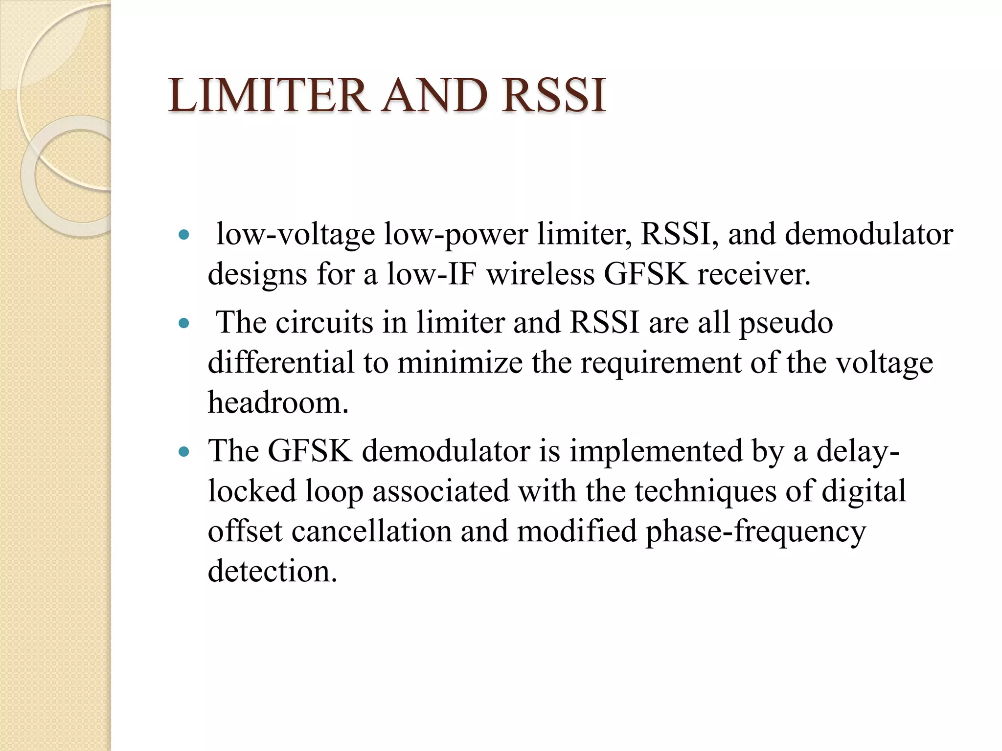 GFSK DEMODULATOR | PPTX