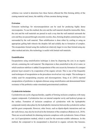 MICROENCAPSULATION PROJECT | PDF