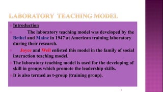 the laboratory teaching model | PPTX