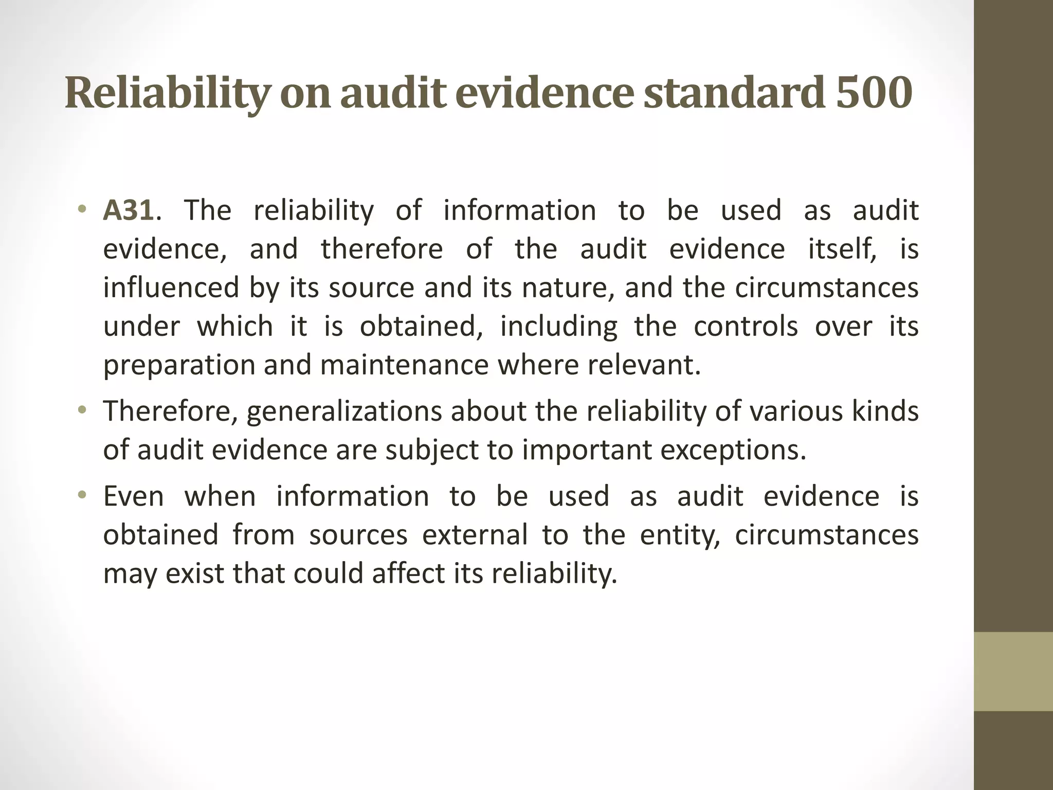 Audit procedure and standard 500 | PPTX