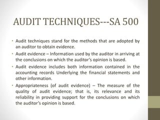 Audit procedure and standard 500 | PPTX
