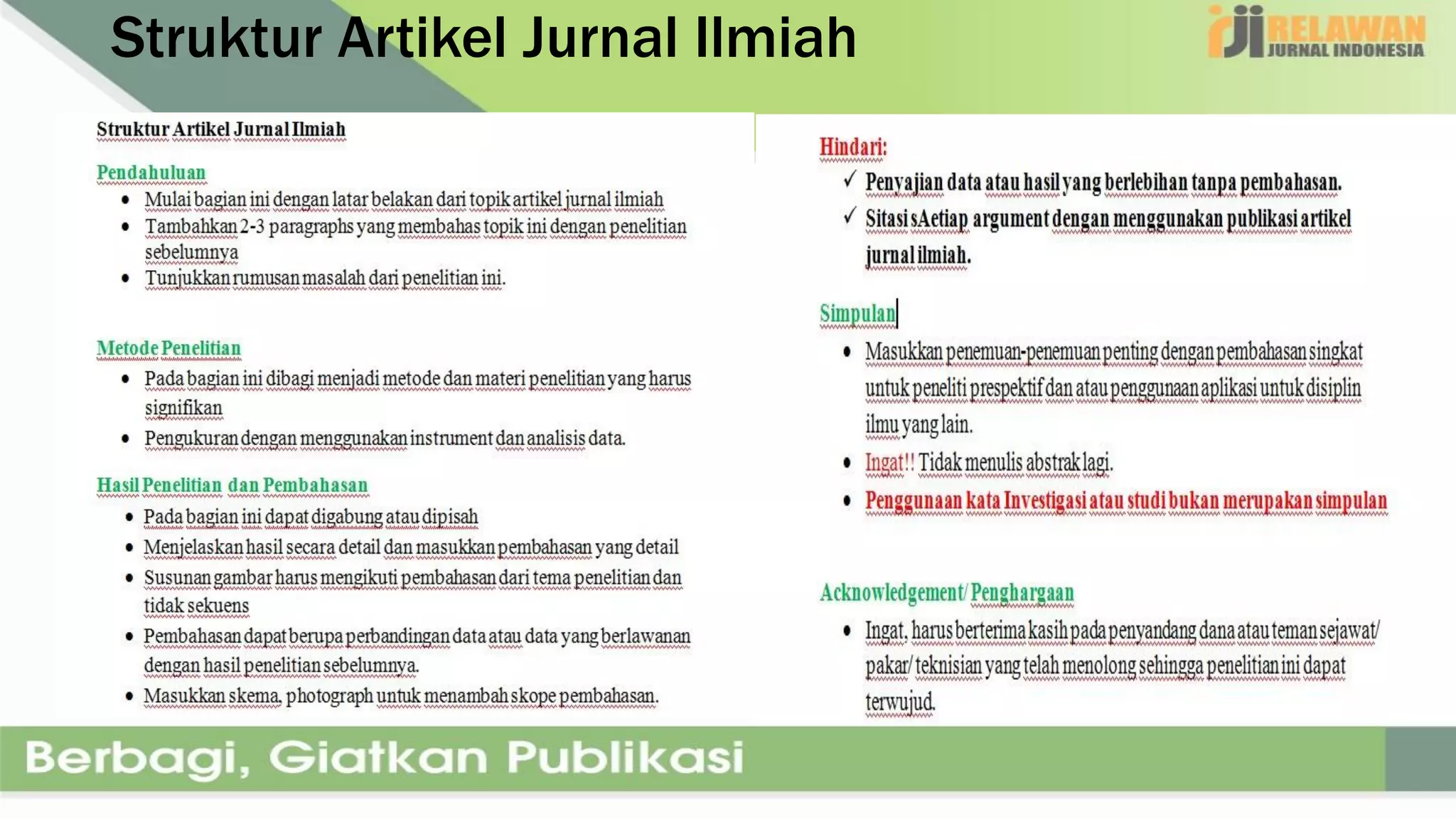 Penulisan Artikel Jurnal Ilmiah yang Efektif | PDF