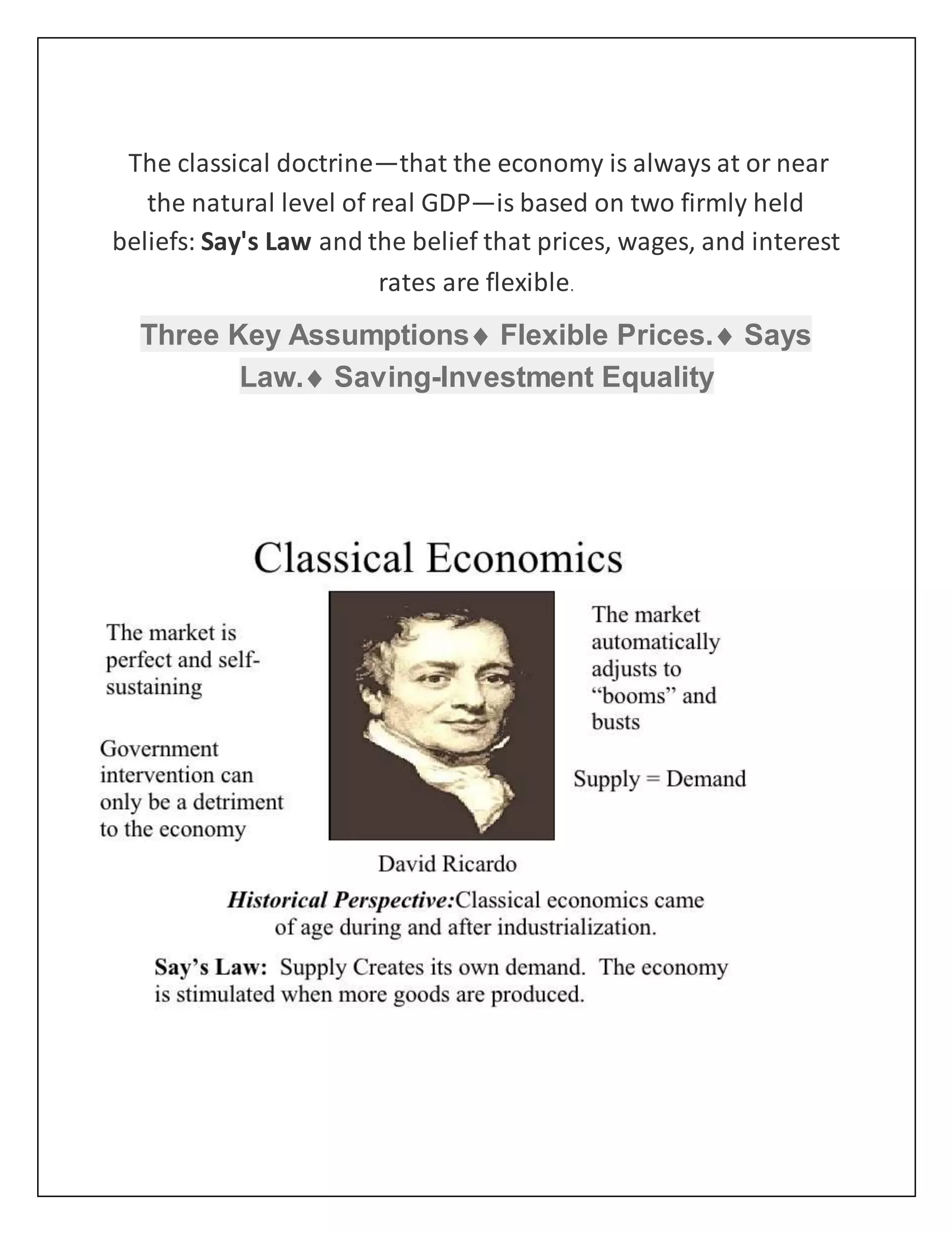 classical vs keynesian economics | DOCX