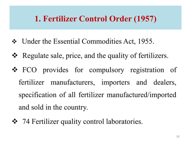 Fertilizer policies and pricing of NPK in India | PPTX