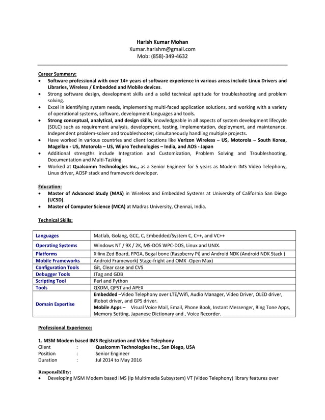 Harish resume | PDF