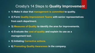 Quality Guru Philip B. Crosby’s Management Principles | PPTX