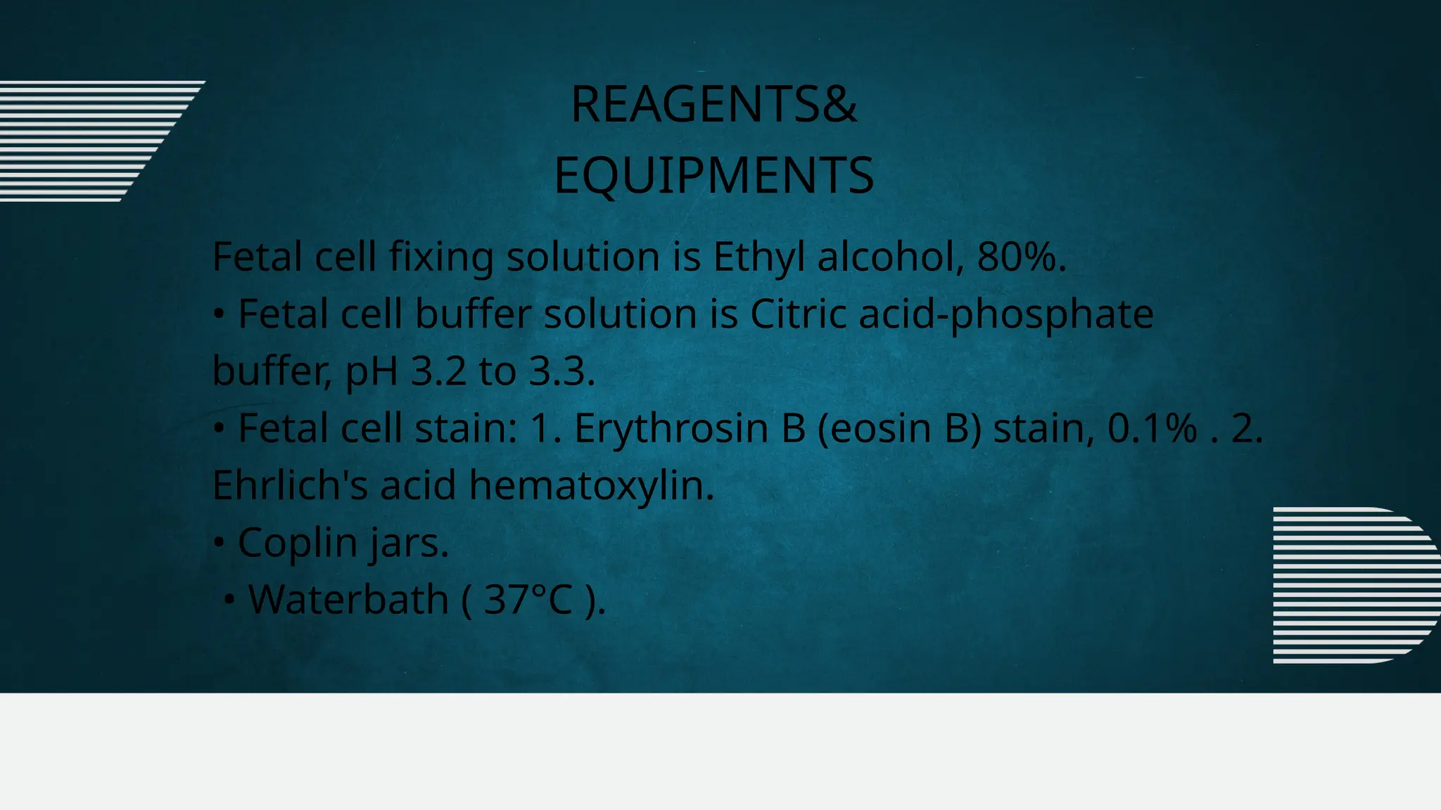Haemoglobin F stain (acid elution)(kleihauer Betke test) | PPTX