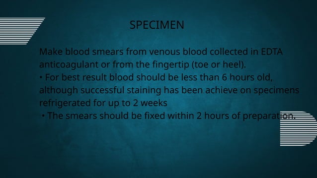 Haemoglobin F stain (acid elution)(kleihauer Betke test) | PPTX | Blood ...