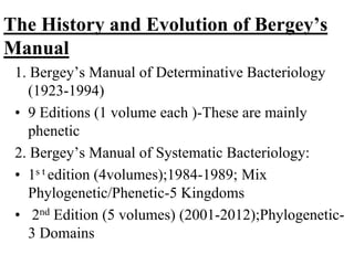 Harish_Bergeys Mannual & Numeric Taxonomy .ppt