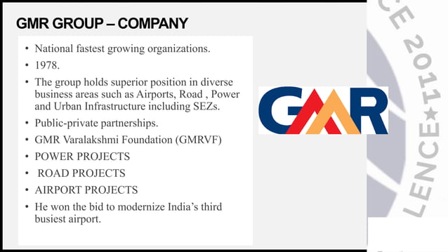 GRANDHI MALLIKARJUNA RAO (GMR) GROUP | PPT