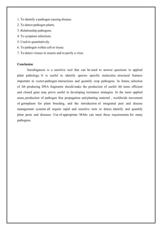 SEROLOGICAL METHODS FOR DETECTION OF PLANT PATHOGENS | PDF