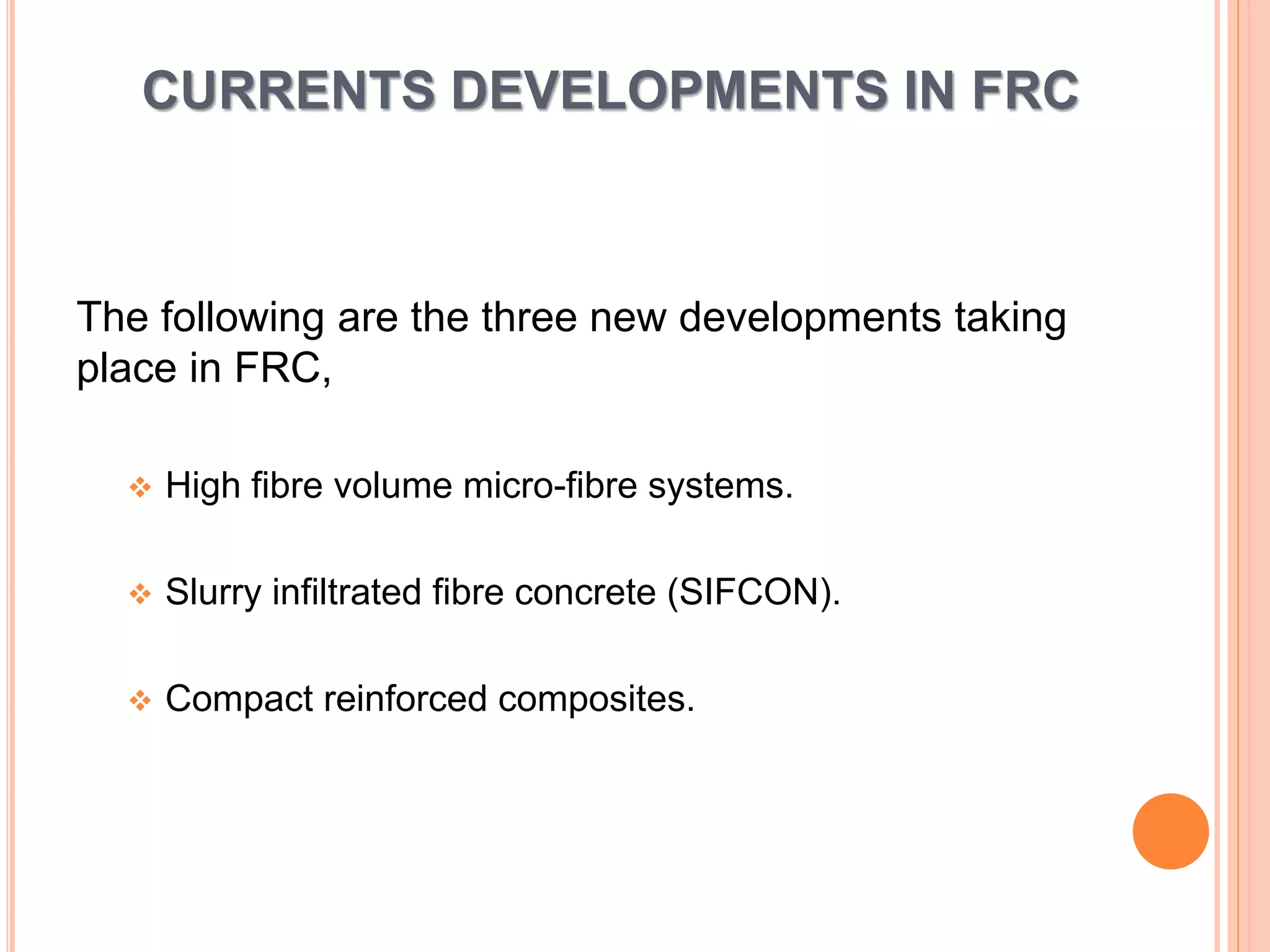 Fibre Reinforced Concrete | PPTX