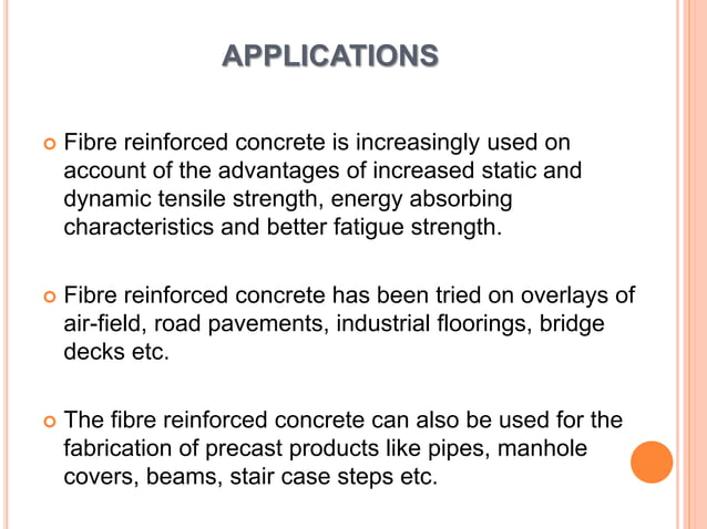 Fibre Reinforced Concrete | PPT
