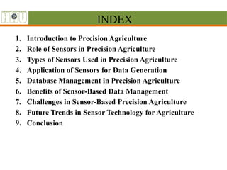 Introduction to the sensors and their application in precision ...