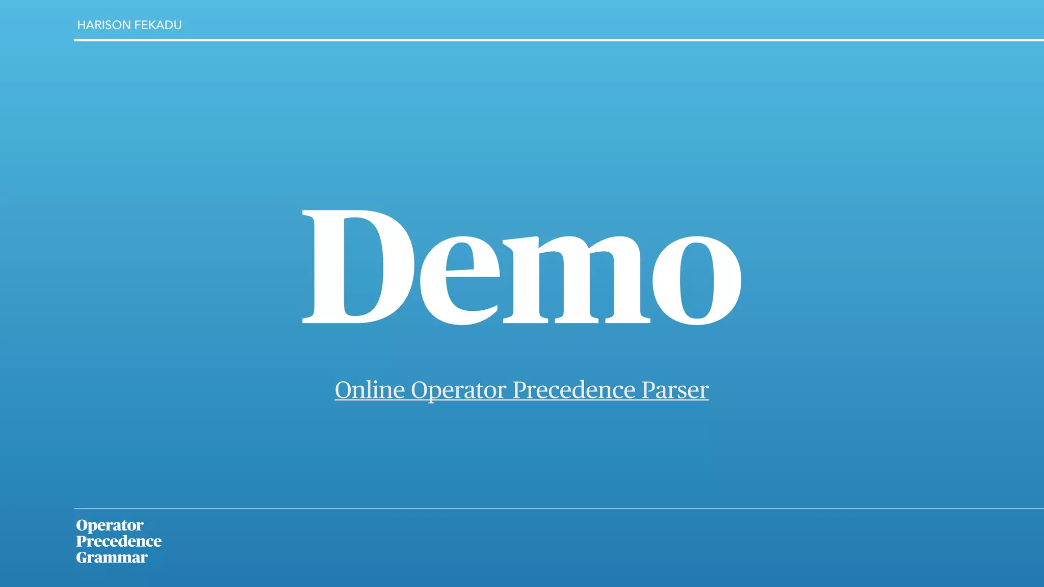 Operator Precedence Grammar Ppt