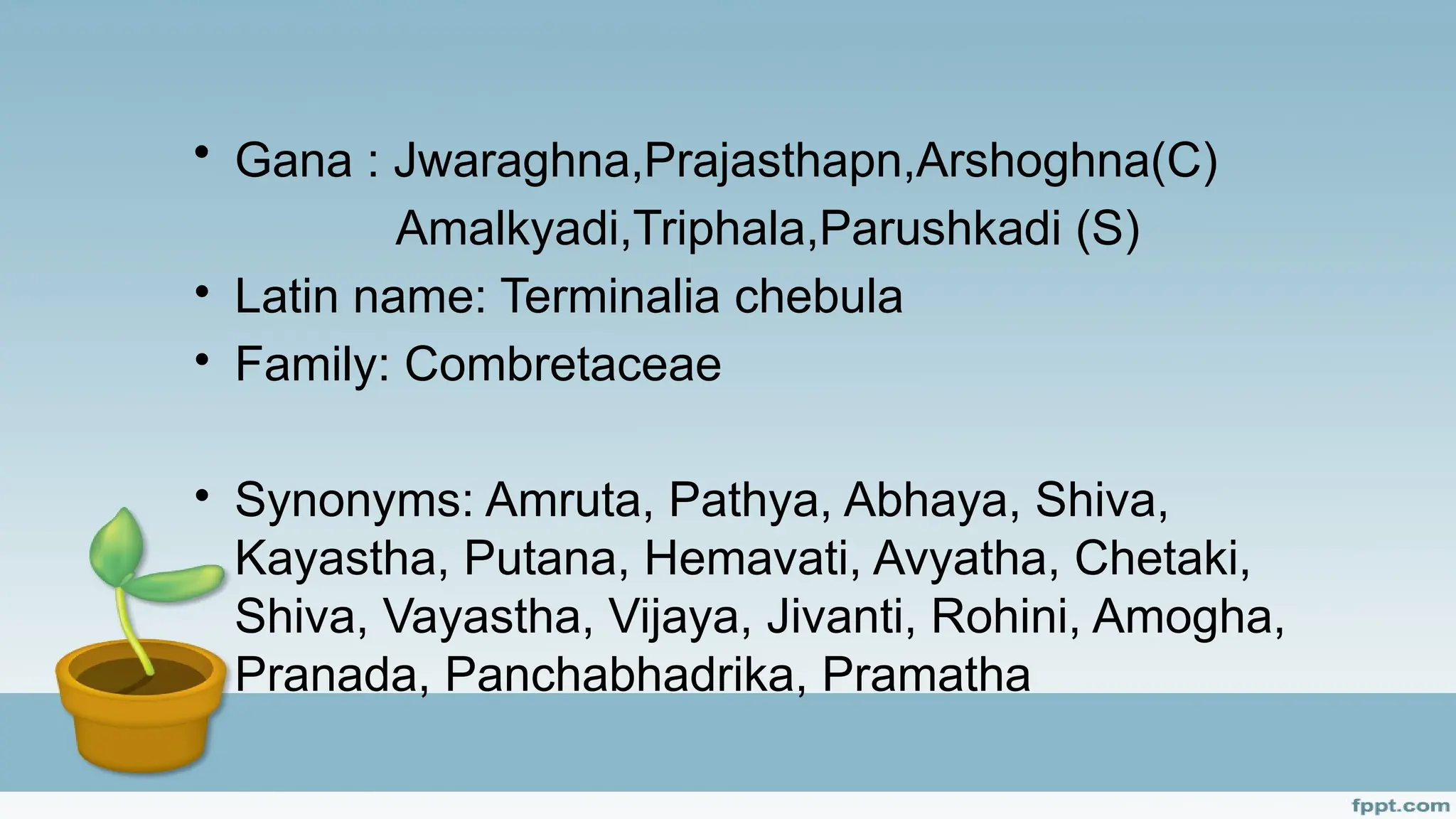 Haritaki drug ayurvedic important drug used for disease | PPTX