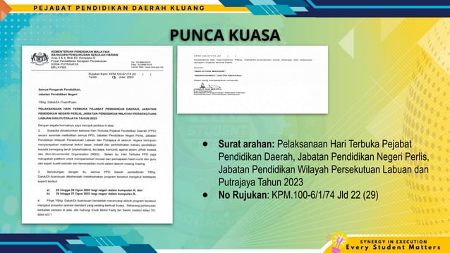 Hari Terbuka PPD Kluang 2023 sebagai contoh | PPT