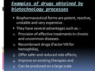 new pharmacetical derived from biotechnology | PPT