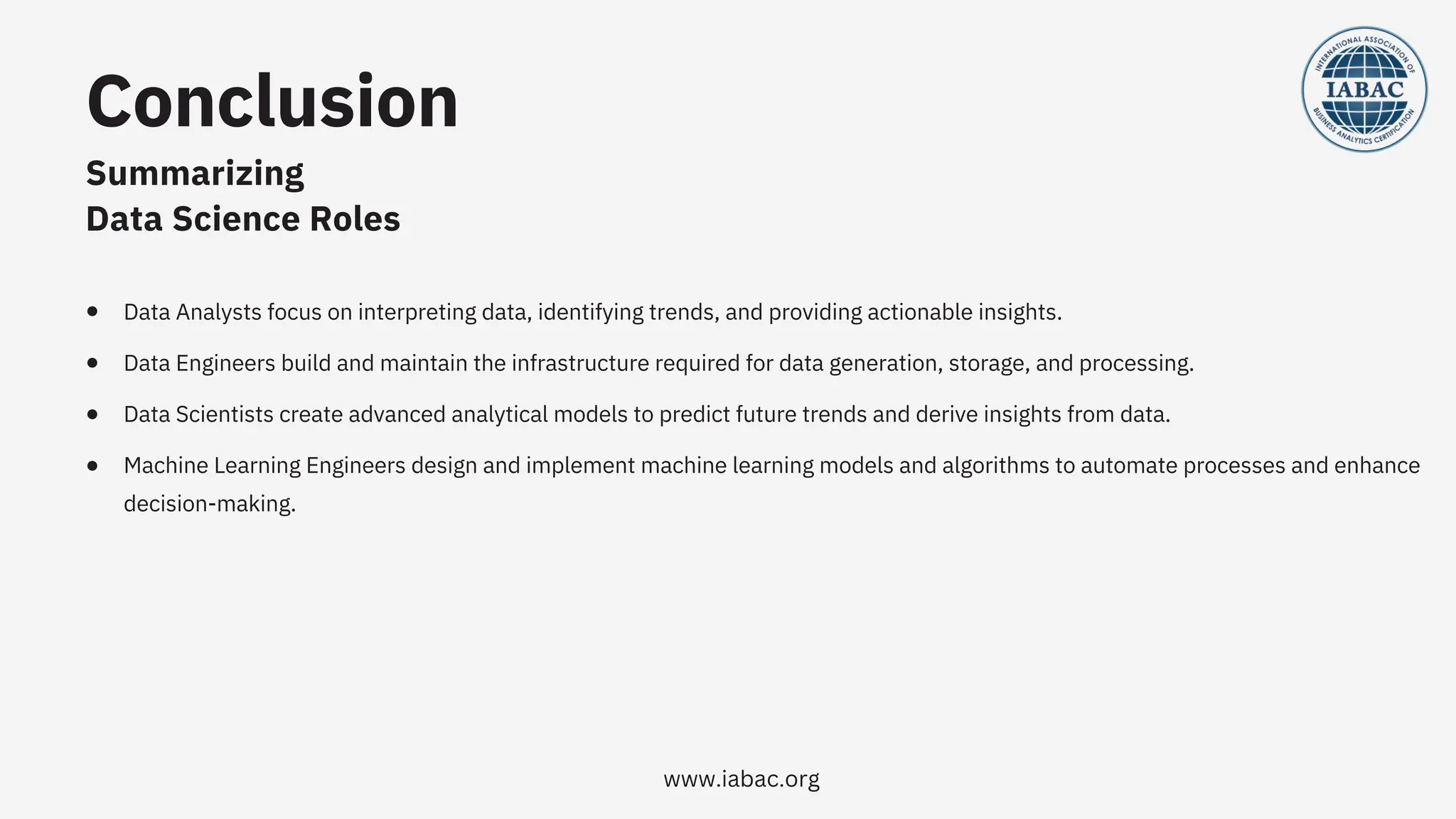 Data Science_ Roles and Responsibilities | IABAC | PDF