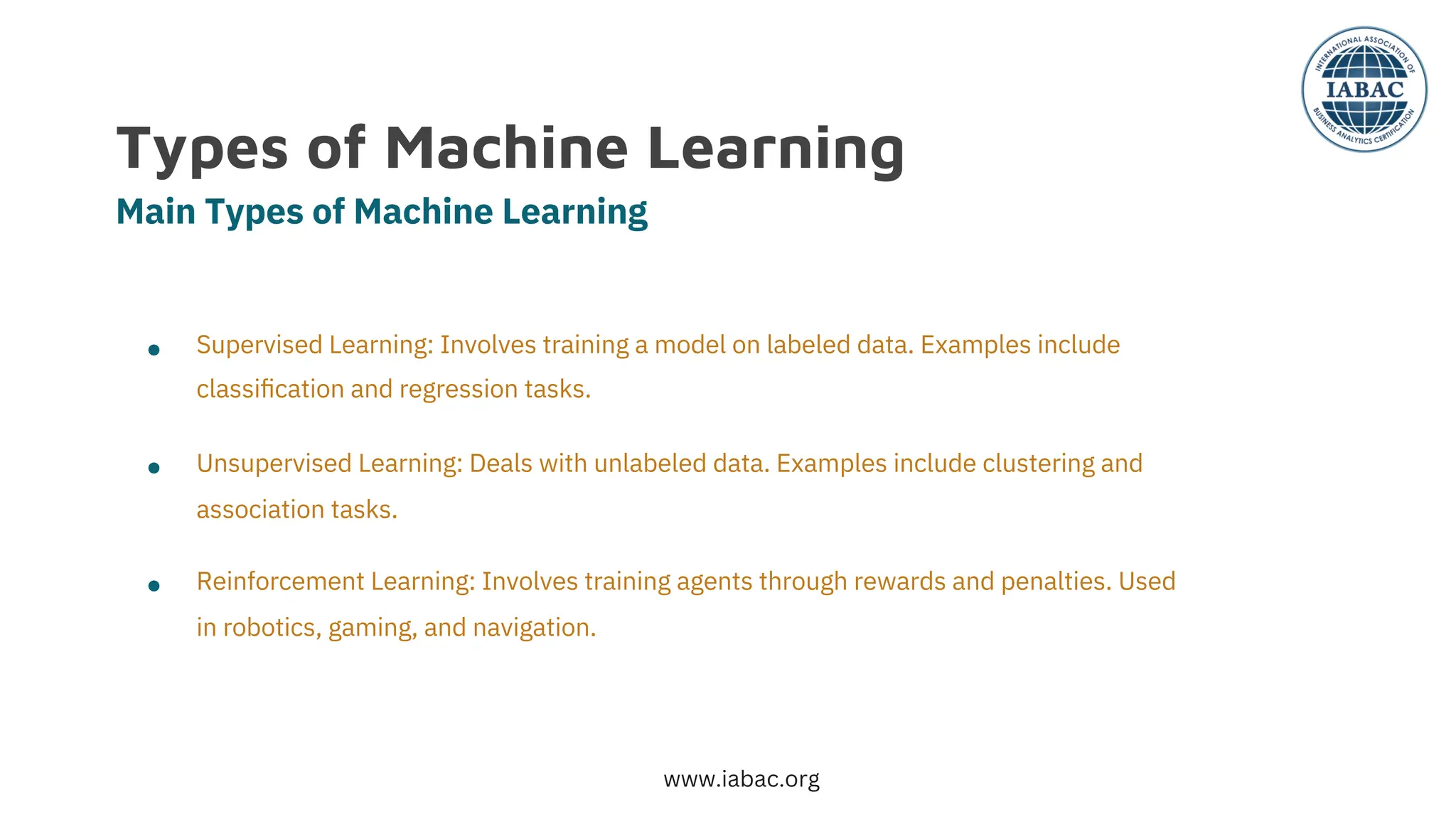 Fundamentals of Machine Learning | IABAC | PPT