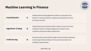 Exploring the Applications of Machine Learning | IABAC | PPT