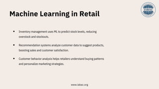 Exploring the Applications of Machine Learning | IABAC | PPT