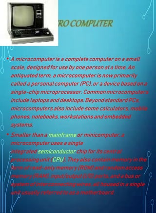 types of computer and uses of powerpoint | PPTX