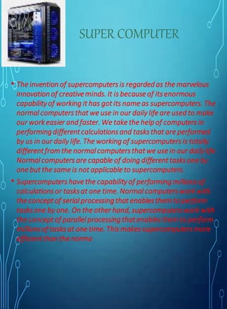 types of computer and uses of powerpoint | PPTX