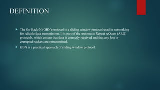 Harjot computer networks veryGBN ARQ.pptx | Computer Networking | Computing