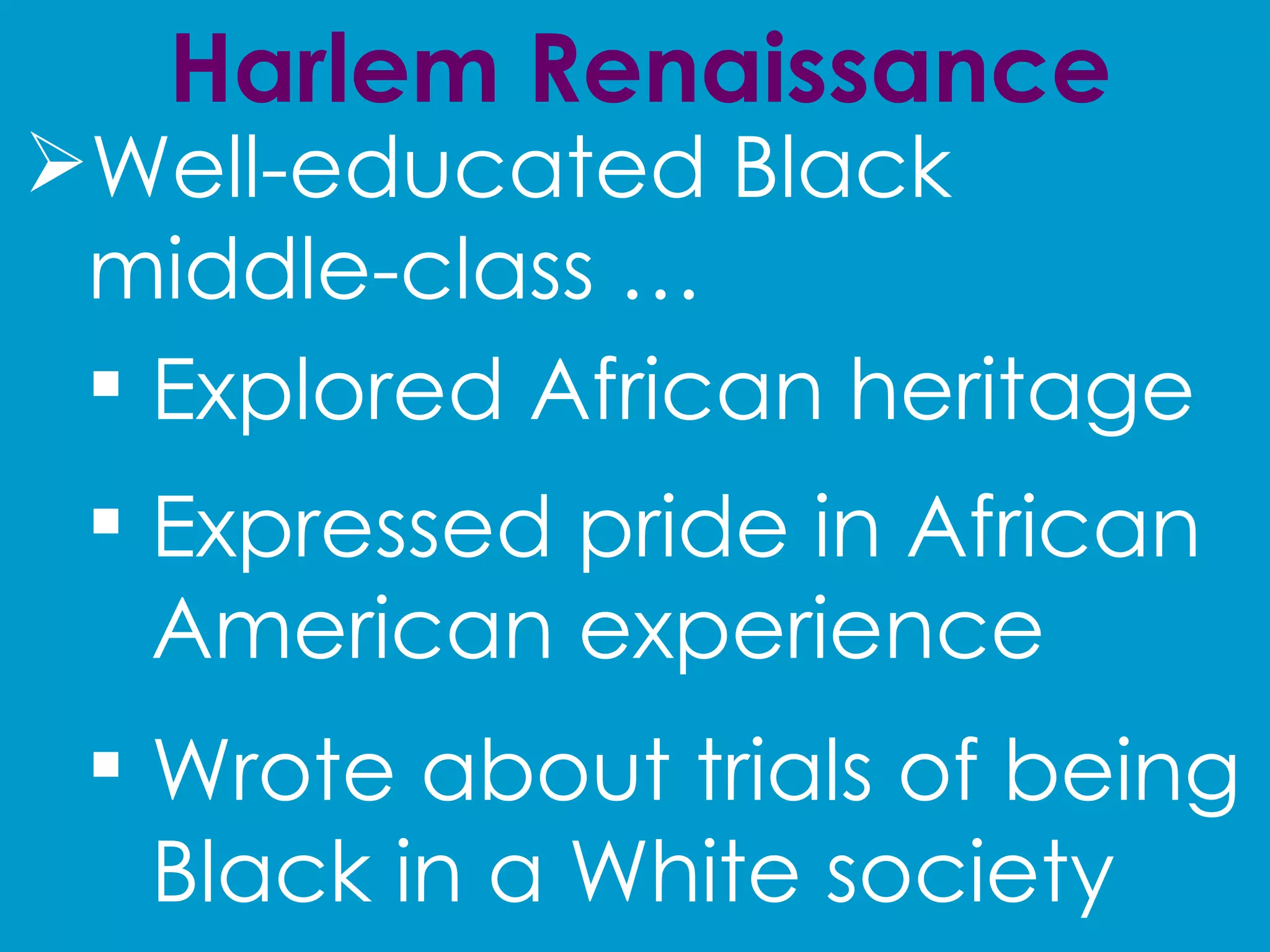Dec. 16 Notes (Harlem Renaissance) | PPT