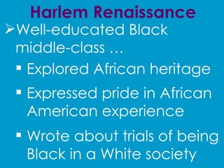 Dec. 16 Notes (Harlem Renaissance) | PPT