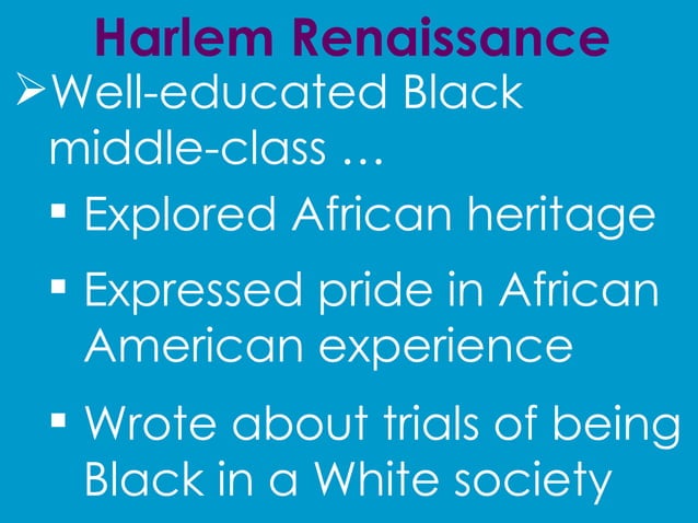 Dec. 16 Notes (Harlem Renaissance) | PPT