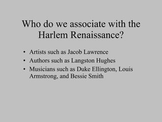 Harlem Renaissance Presentation | PPT