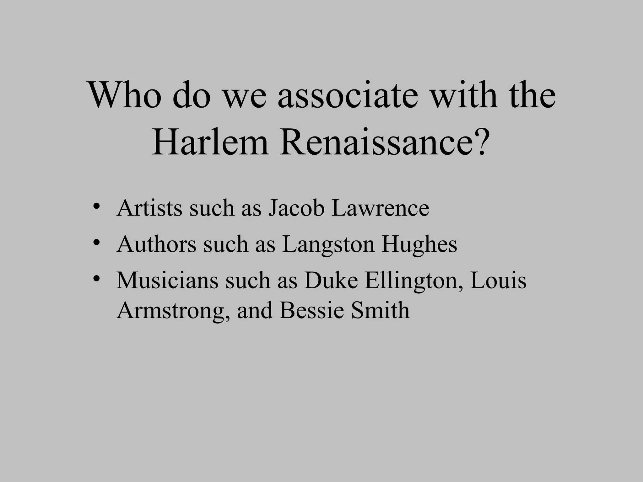 Harlem renaissance-presentation | PPT