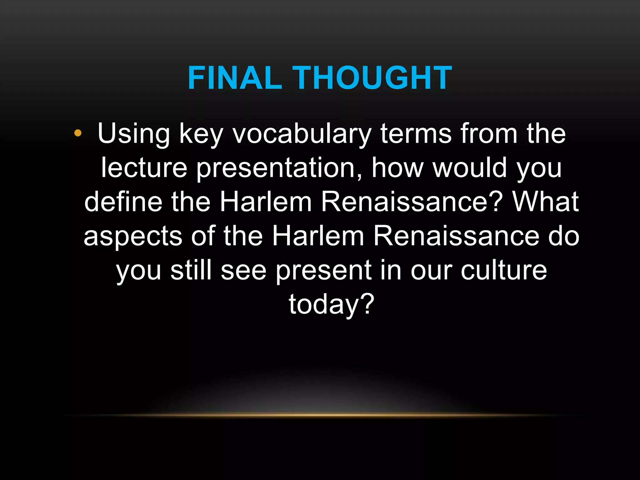 Harlem renaissance | PPT