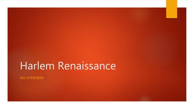 Harlem renaissance | PPT