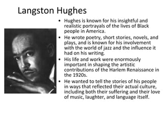 Harlem renaissance and langston hughes | PPTX